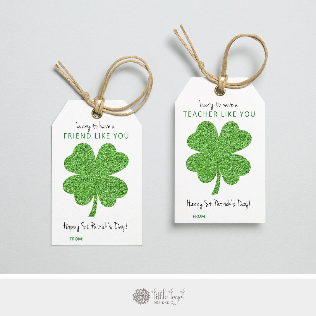St. Patrick's Day Tag. St Patrick's Printable Gift Tag. Treat Tag ...