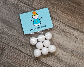 Christmas Snowman Poop Labels - Etsy