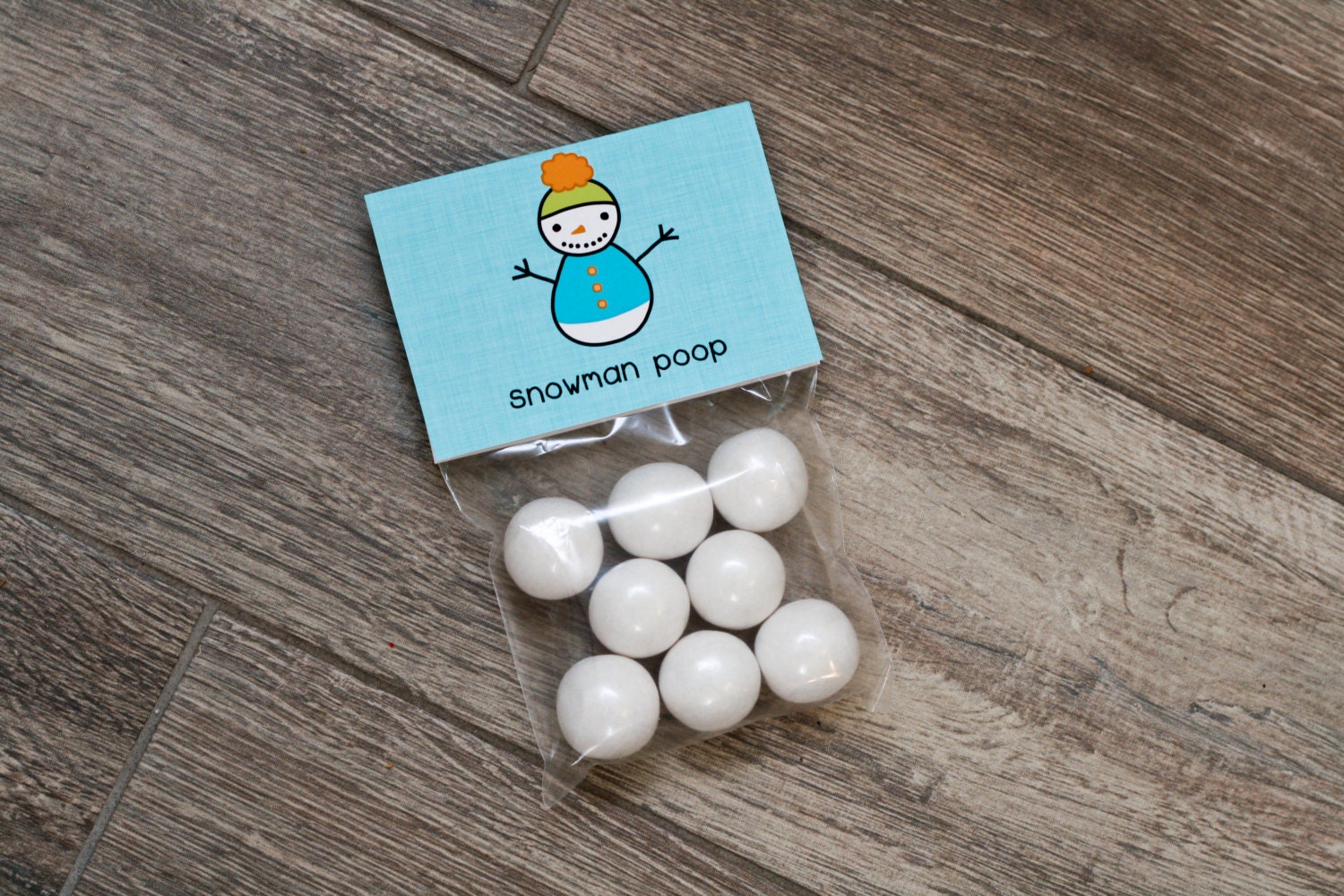 Printable Gift Tag Christmas Snowman Poop BLUE - Etsy