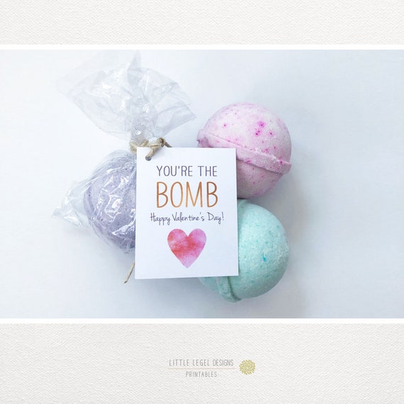 You're The Bomb Valentine Gift Tag Bath Bomb Valentine. | Etsy