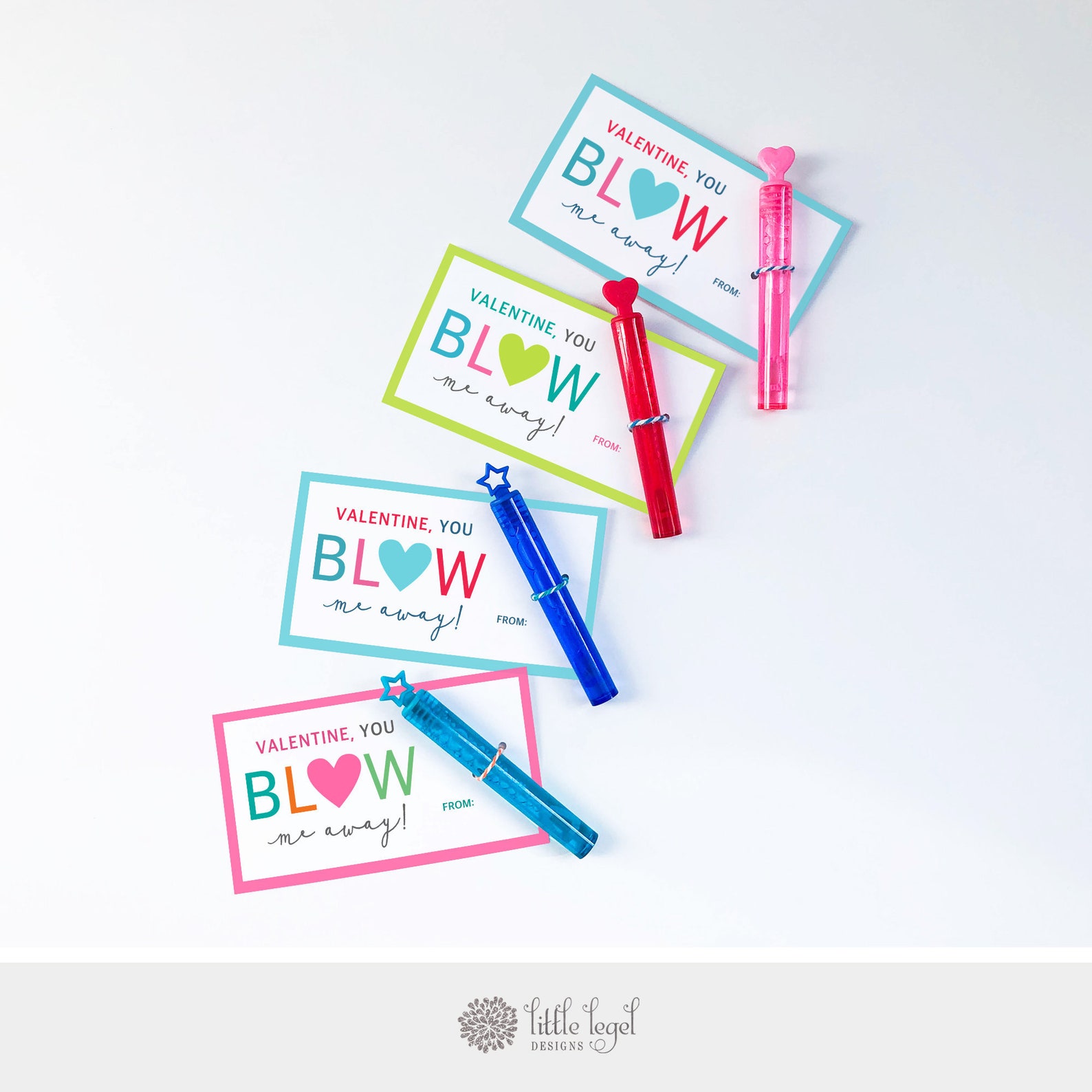 Bubbles Valentine TAGS Multi. Classroom Valentines. Kids - Etsy