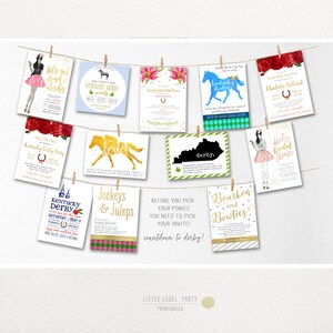 Preakness Birthday Invitation. Horse Theme Party Invite. Adult Kid ...