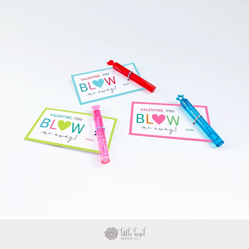 Bubbles Valentine TAGS Multi. Classroom Valentines. Kids - Etsy