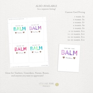 Valentine Gift - You're the Balm - Valentine's Printables - Teacher ...