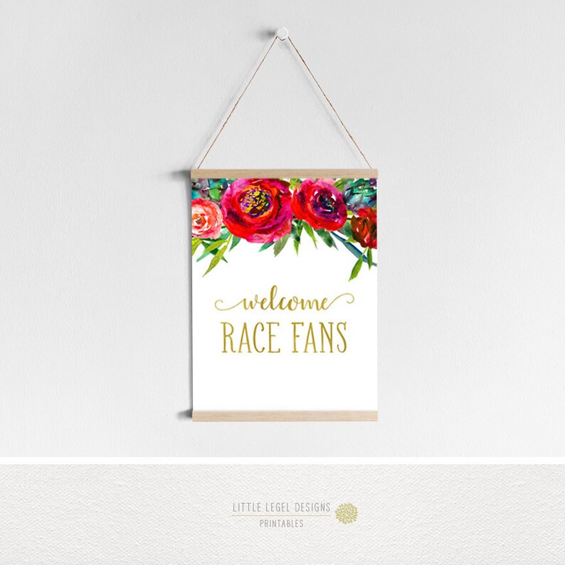 Welcome Race Fans. Derby Roses Sign. 16 X 20 & 8 X 10. - Etsy