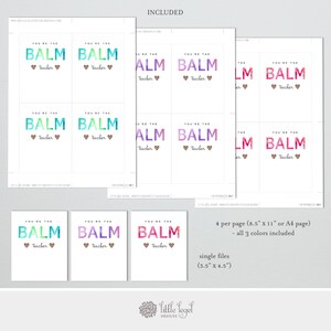 Teacher Gift - You're the Balm - Teacher Appreciation Gift. End of the ...