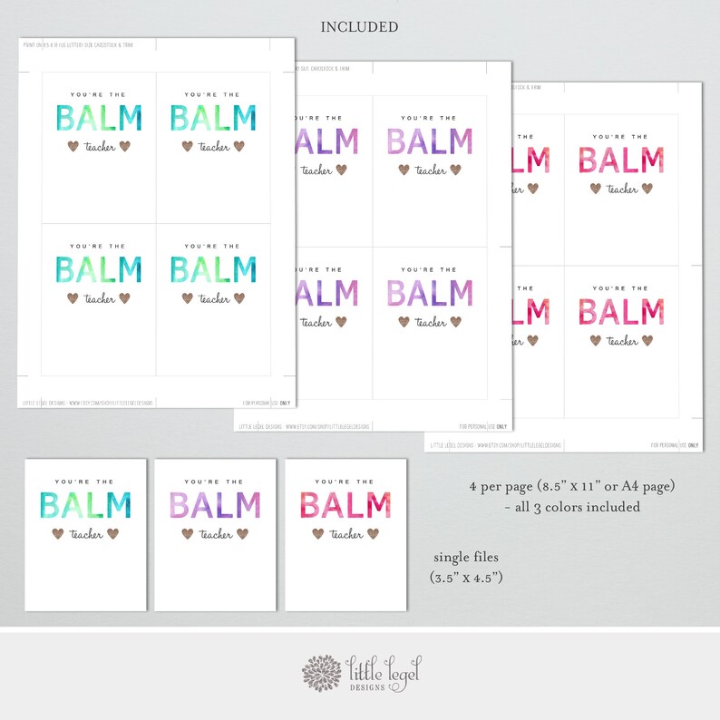 Teacher Gift You're the Balm Teacher Appreciation - Etsy