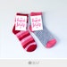 Class Valentine Sock TAGS Watercolor. Classroom Valentines. Kids ...
