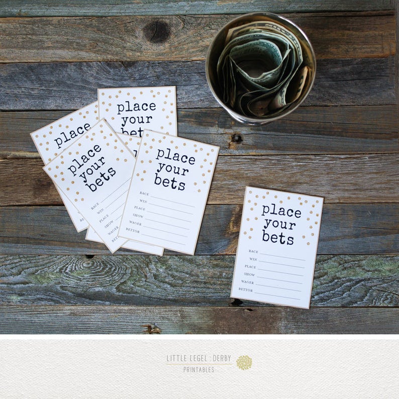 Kentucky Derby Betting Cards. Kentucky Derby Party Printables. - Etsy