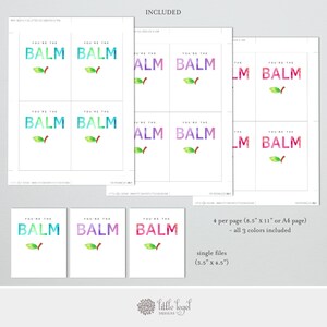 Teacher Gift - Teacher Appreciation Gift. You're the Balm Digital Tag ...