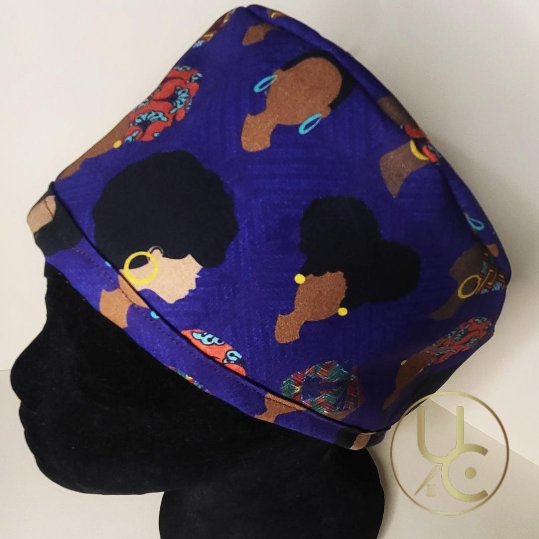 Afrocentric Scrub Cap - Afro Scrub Cap - Surgical Scrub Cap - Nurse ...
