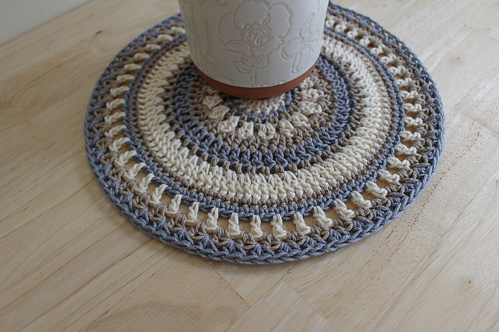 Easy Crochet Table Mat Pattern Mandala Style Crochet Doily - Etsy