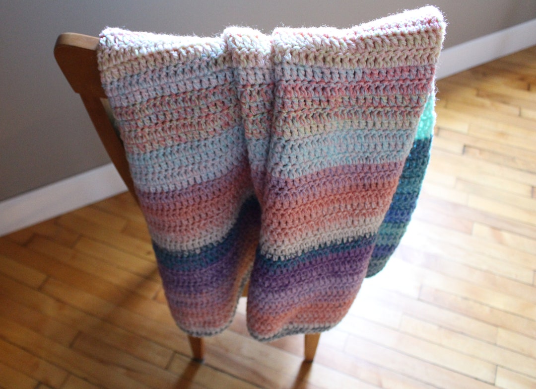 Beginner Crochet Pattern for Stroller Sized Baby Blanket Crochet ...