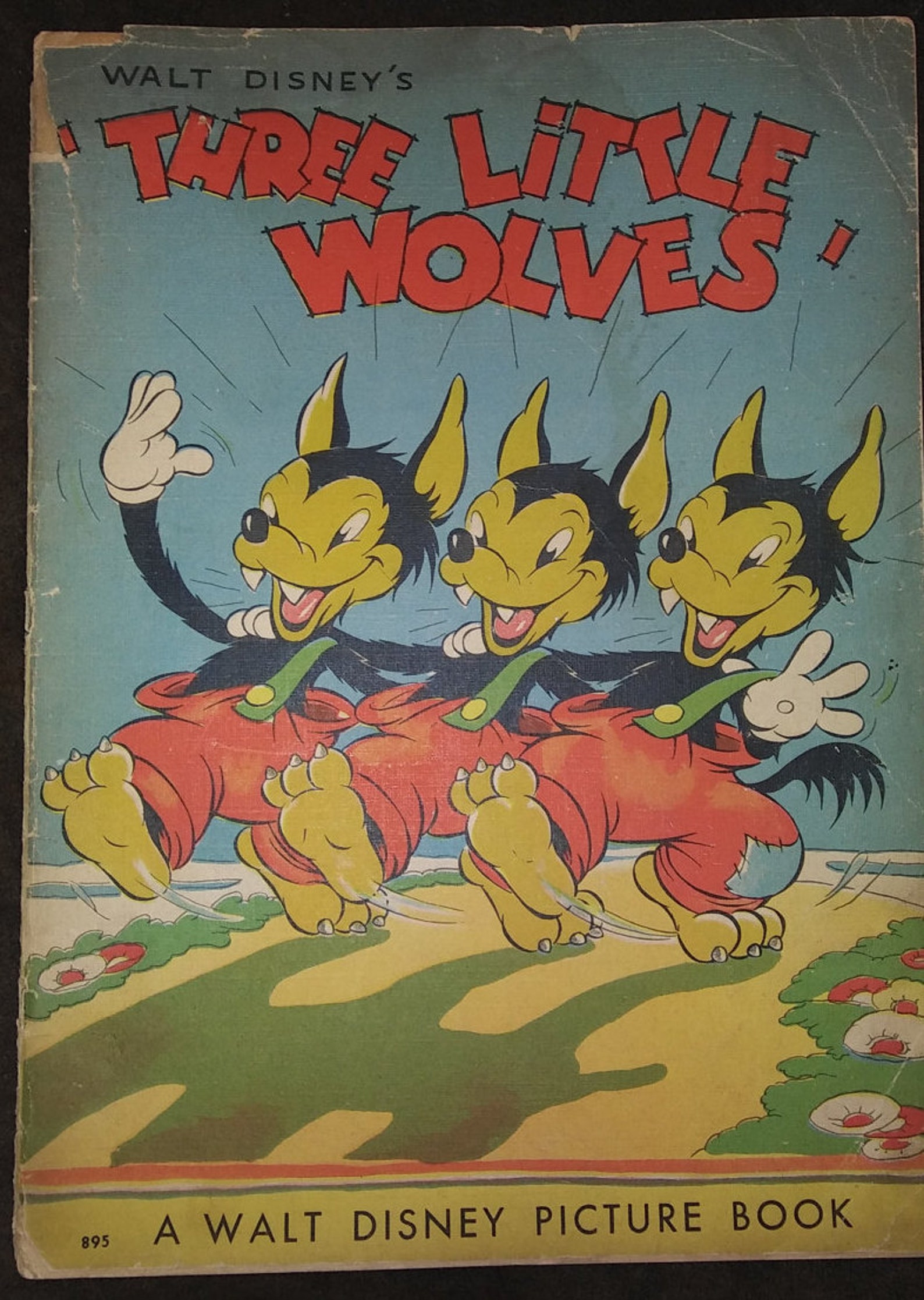 1937 Walt Disney Three Little Wolves Picture Book 895 | Etsy