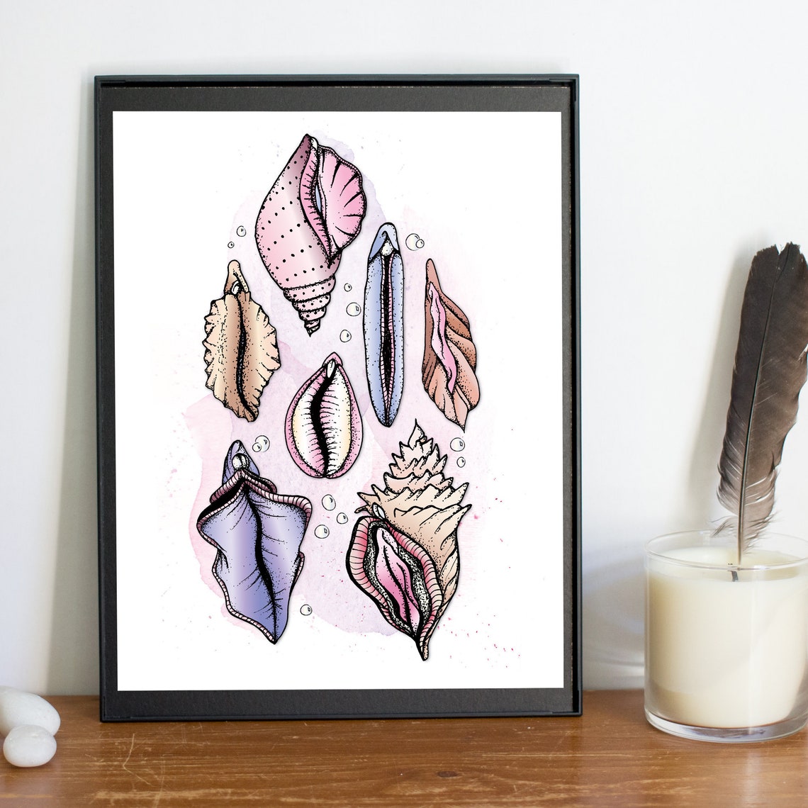 The She-shells Art Print | Etsy