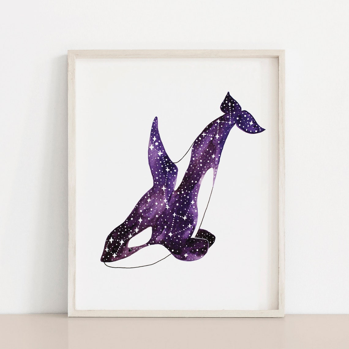 Orca Watercolor Galaxy Killerwhale Whale - Etsy