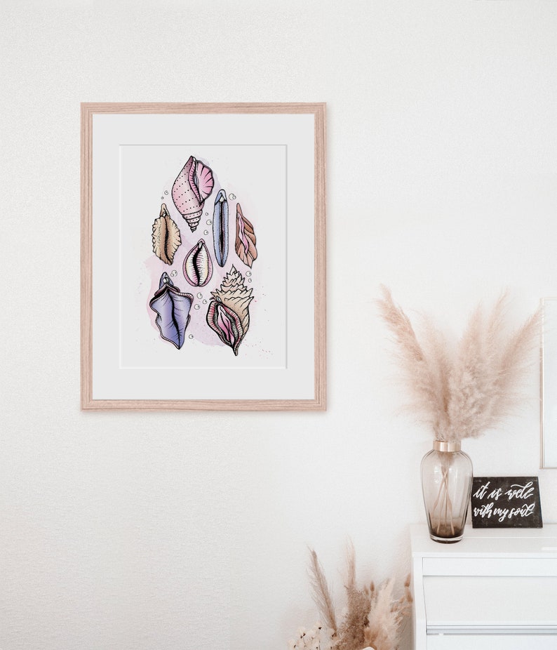 The She-shells Art Print | Etsy
