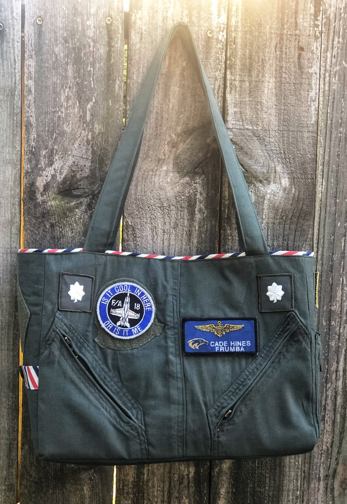 Flight Suit Bag, Military Tote, Recycled Flight Suit Bag, Usmc Bag ...