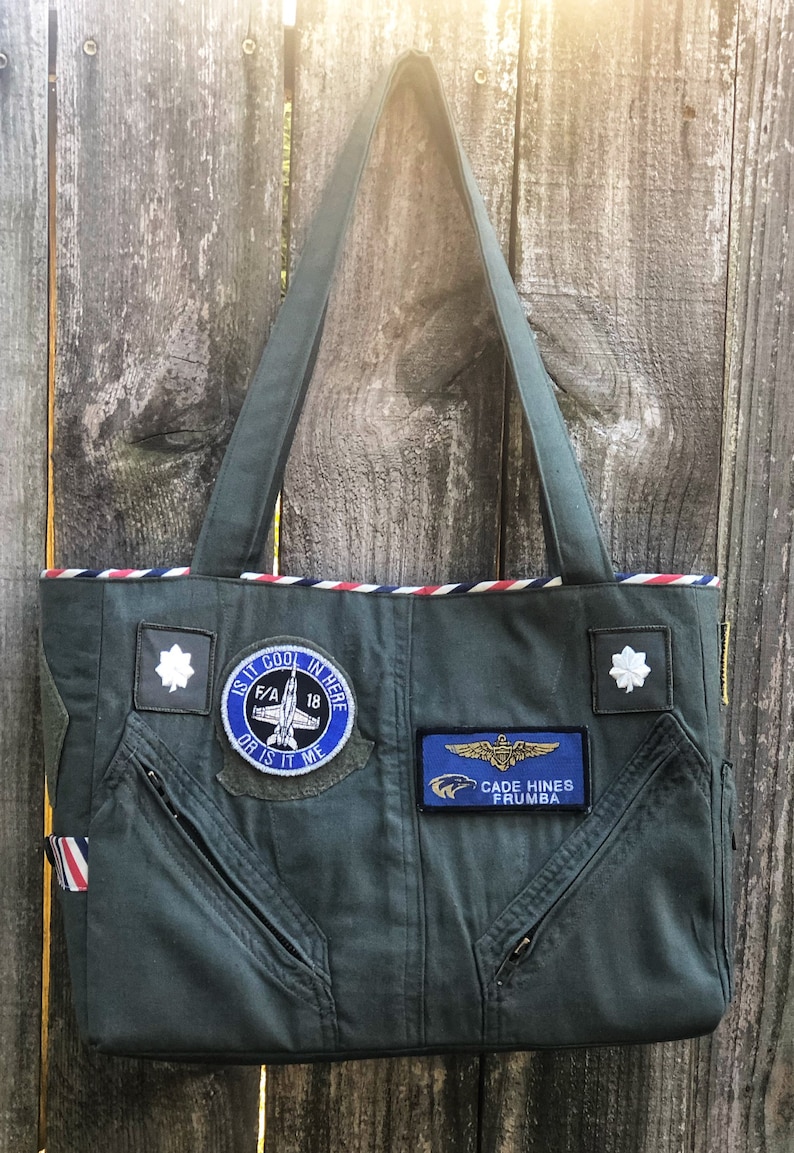 Flight Suit Bag Military Tote Recycled Flight Suit Bag Usmc | Etsy