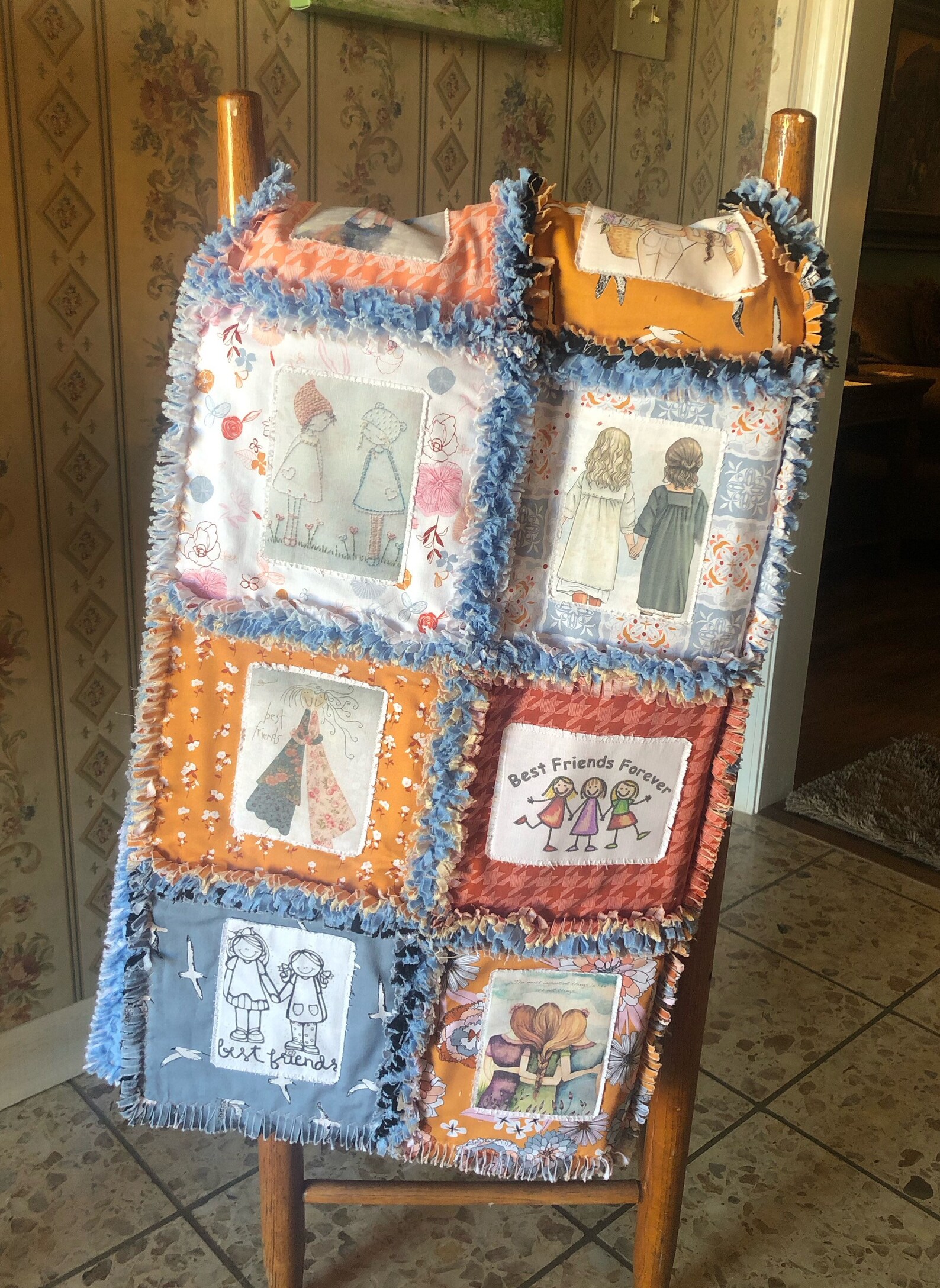 Best Friends Lap Quilt, Girlfriends Lap Quilt, Sisters Lap Quilt ...