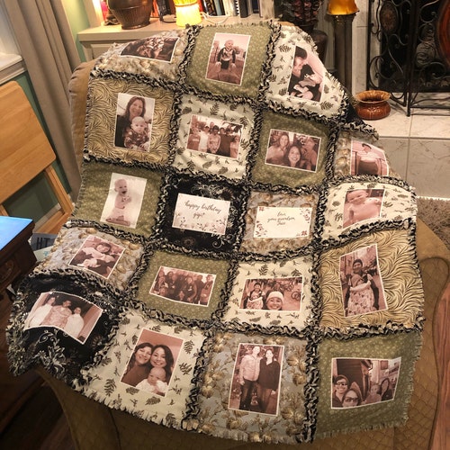 Family Photo Memory Quilt - Etsy