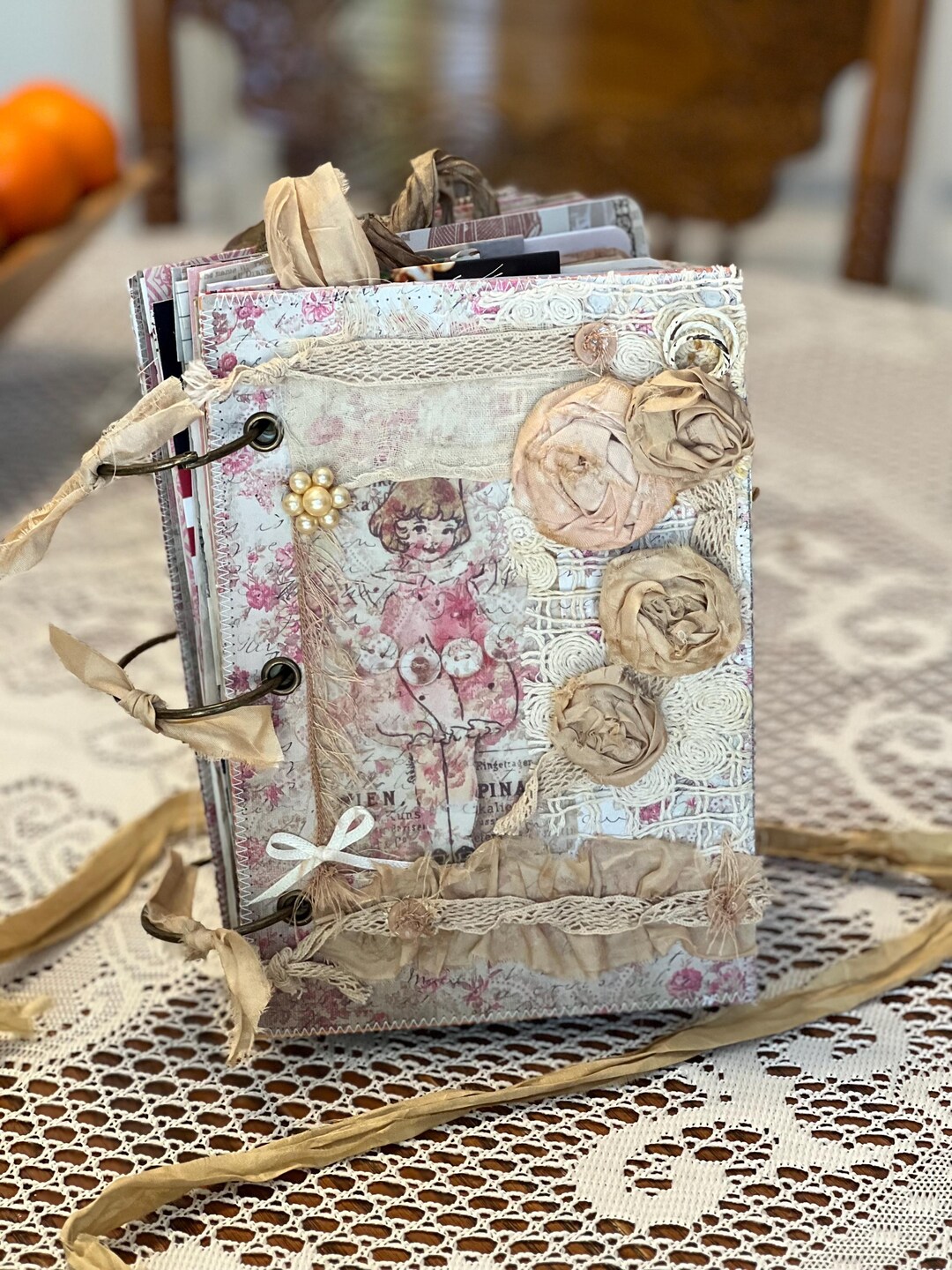 Pink Junk Journal, Pink Ringbound Journal, Memory Junk Journal, Writing ...