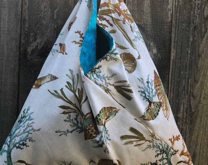 Boho Origami Bag With Leather Handle in Dark Sage Green, Handmade ...