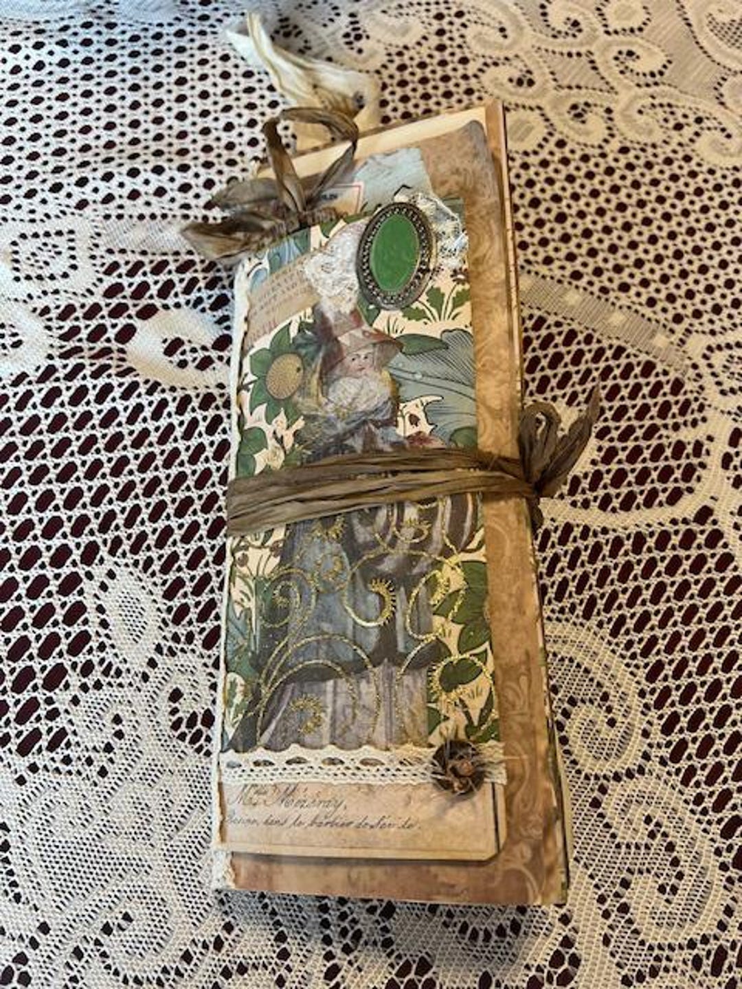Tall Junk Journal, Fancy Bleu Rue Writing Journal, Tall Skinny Junk ...