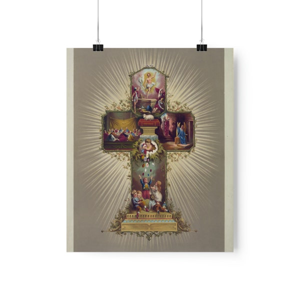 Easter Cross Poster - Etsy