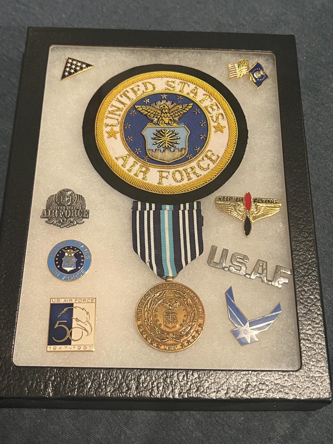 United States Air Force Display Case With Patch and Pins - Etsy