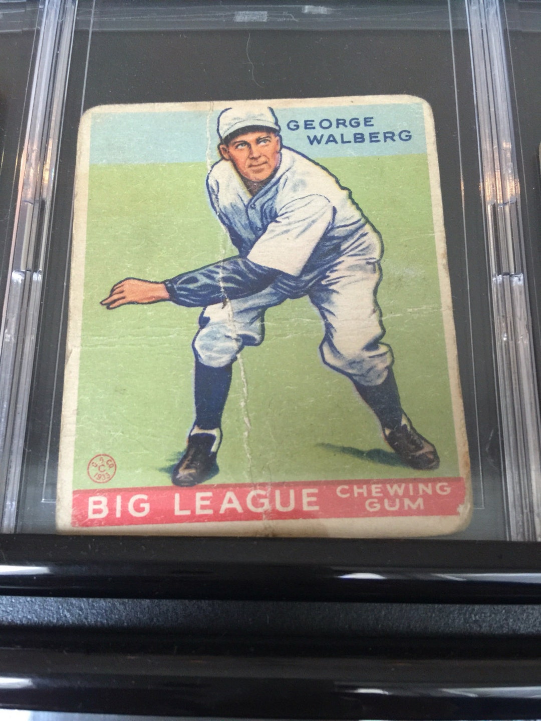 1933 Goudey George Walberg 183 Baseball Card Phil Athletics, NY Giants ...