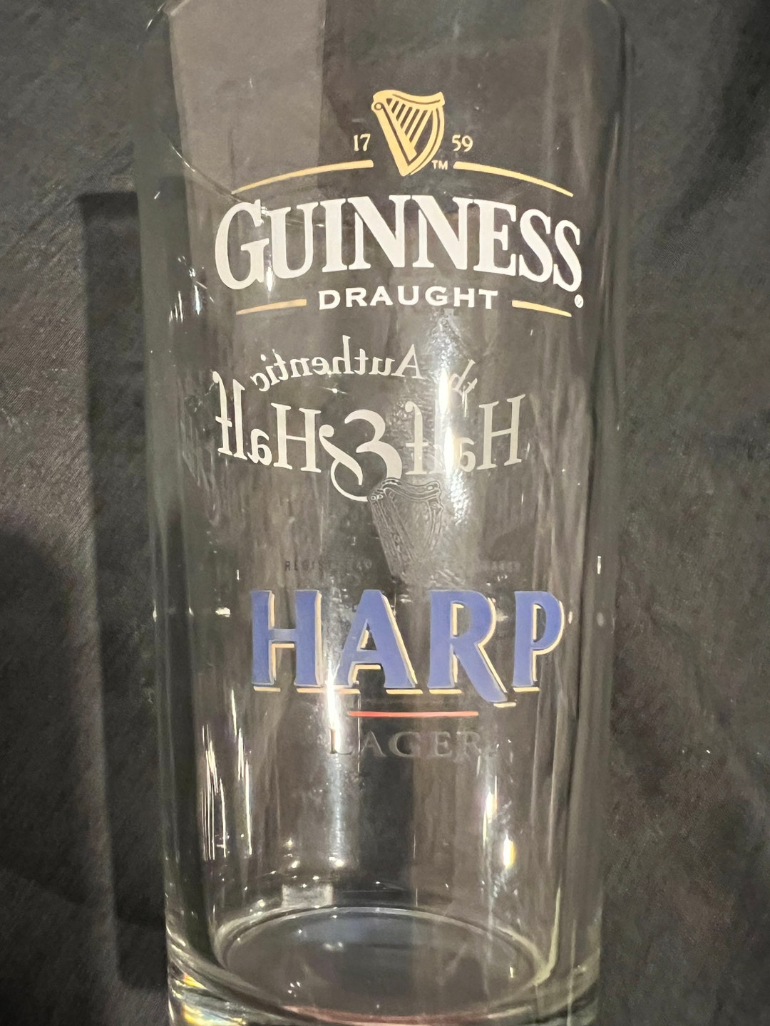 Guinness Harp Half N Half Pint Glass - Etsy
