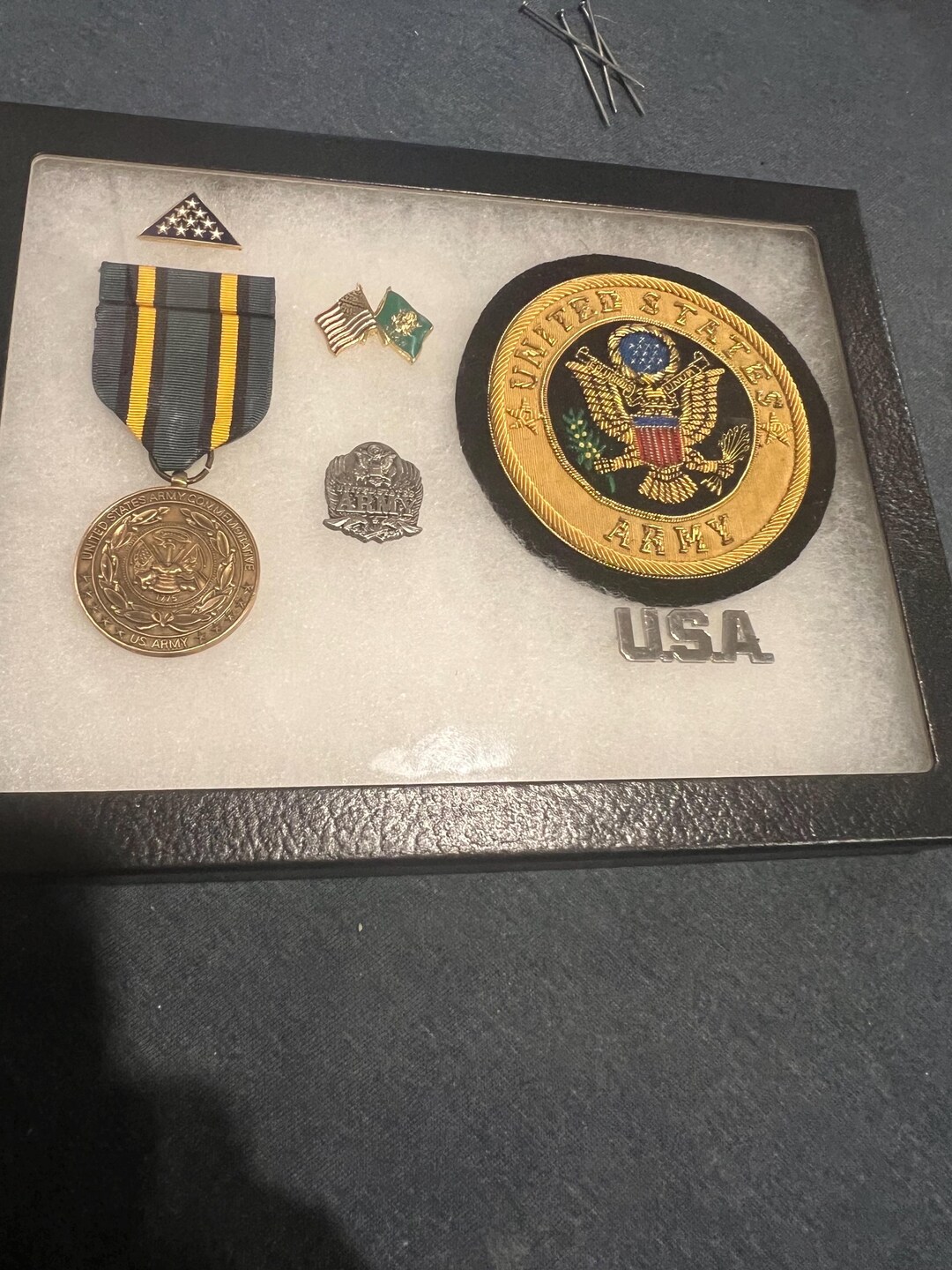 United States Army Display Case Medal Patch and Pins - Etsy