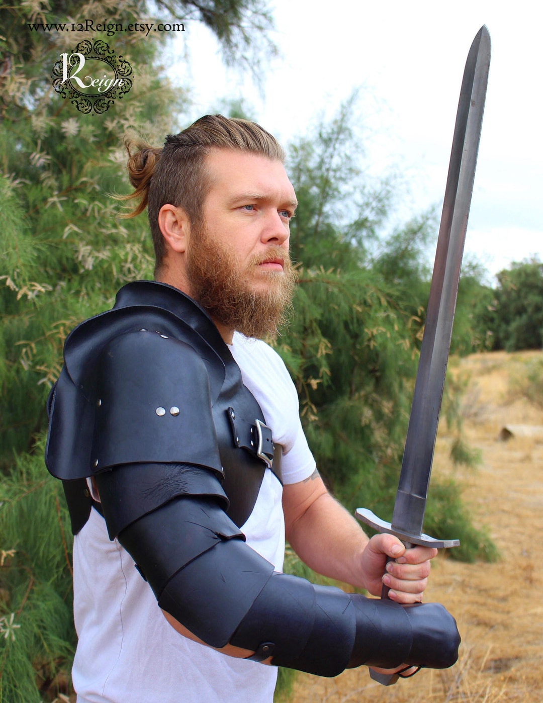 Leather Spartacus Armor- Battle Ready Gladiator Single Arm Pauldron ...