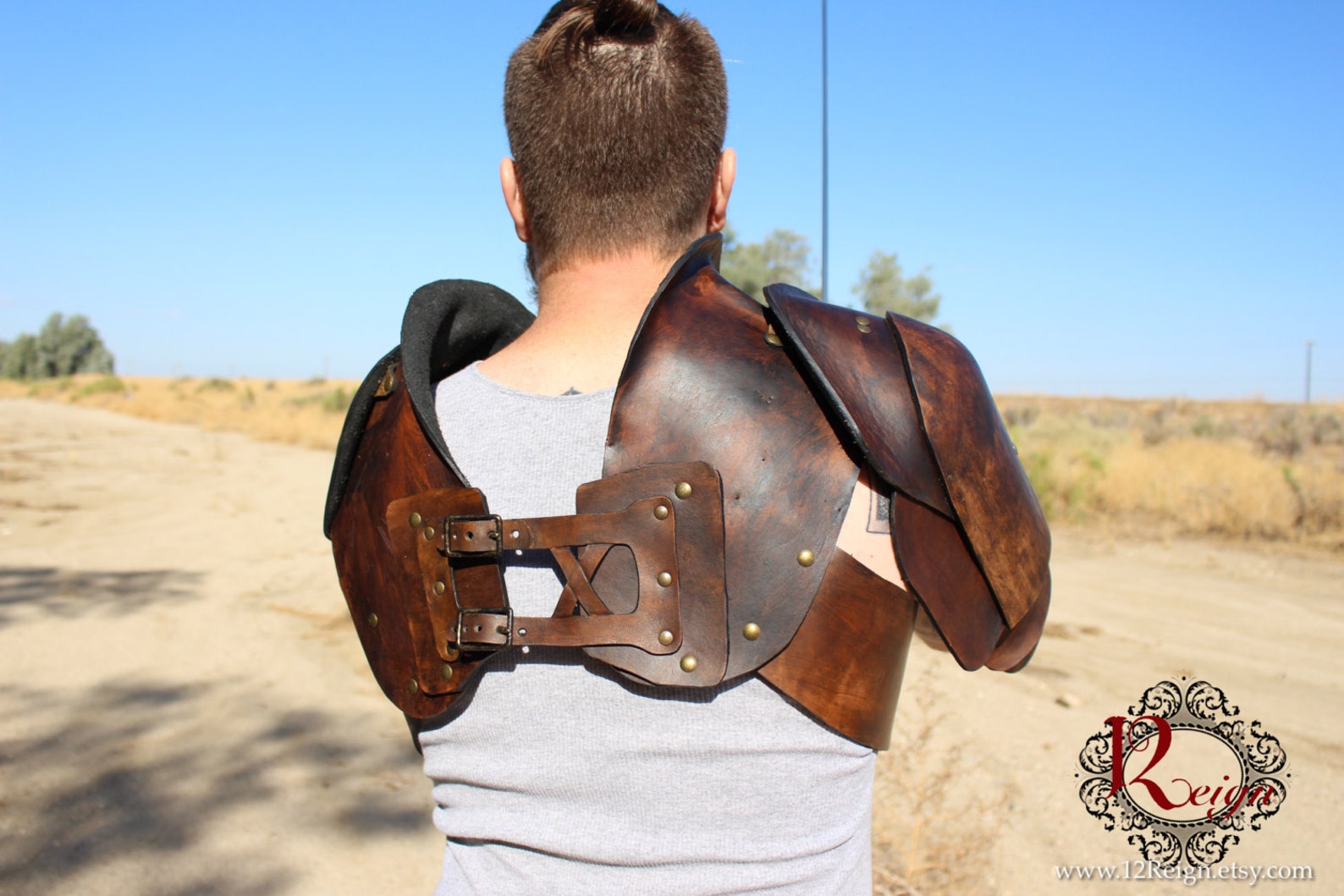 Leather Spartacus Armor Battle Ready Gladiator Pauldron & - Etsy UK