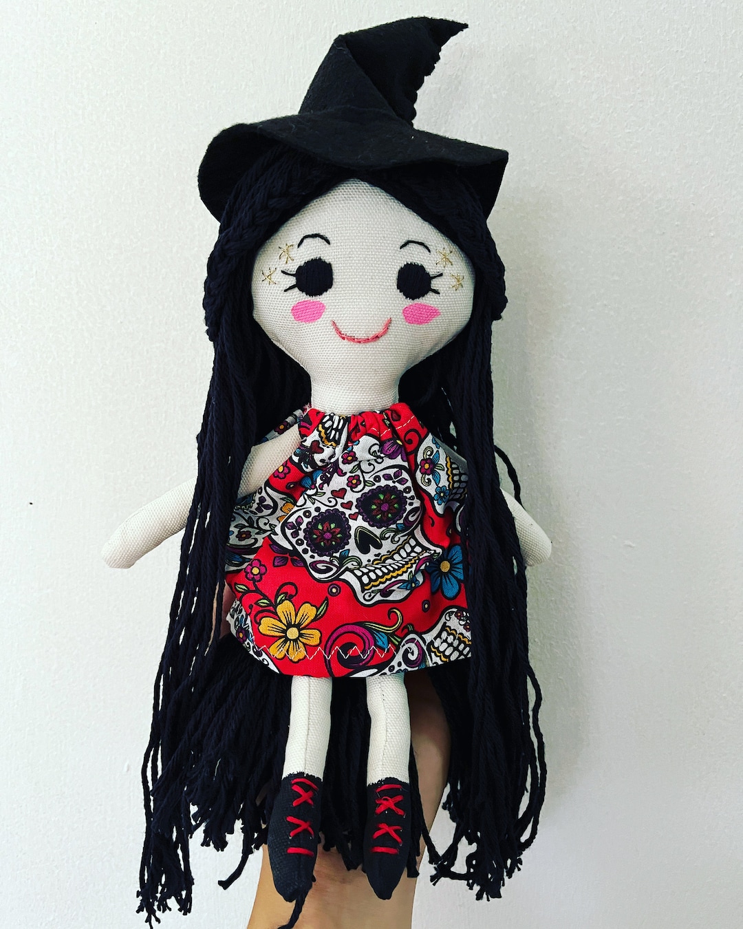 Witch Rag Doll Magical Doll Witch Witchy Doll Handmade Doll - Etsy