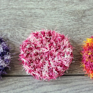 Double Layered Dish Scrubbers Round Kitchen Scrubby Handmade Double ...