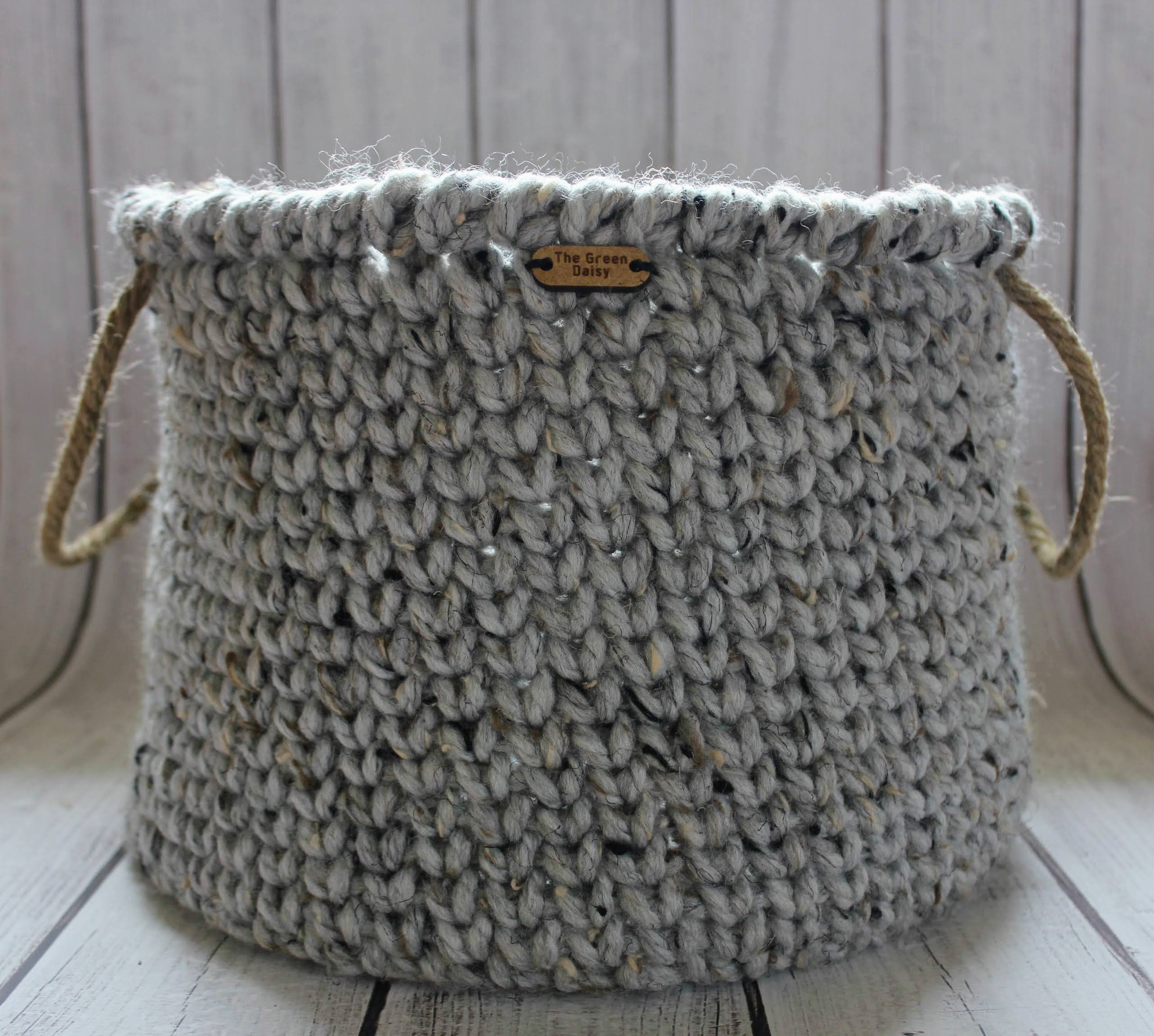 Large Farmhouse Basket Rustic Basket With Handles Home Décor Basket ...