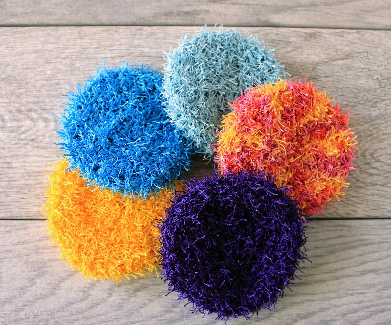 Double Layered Dish Scrubbers Round Kitchen Scrubby Handmade Double ...
