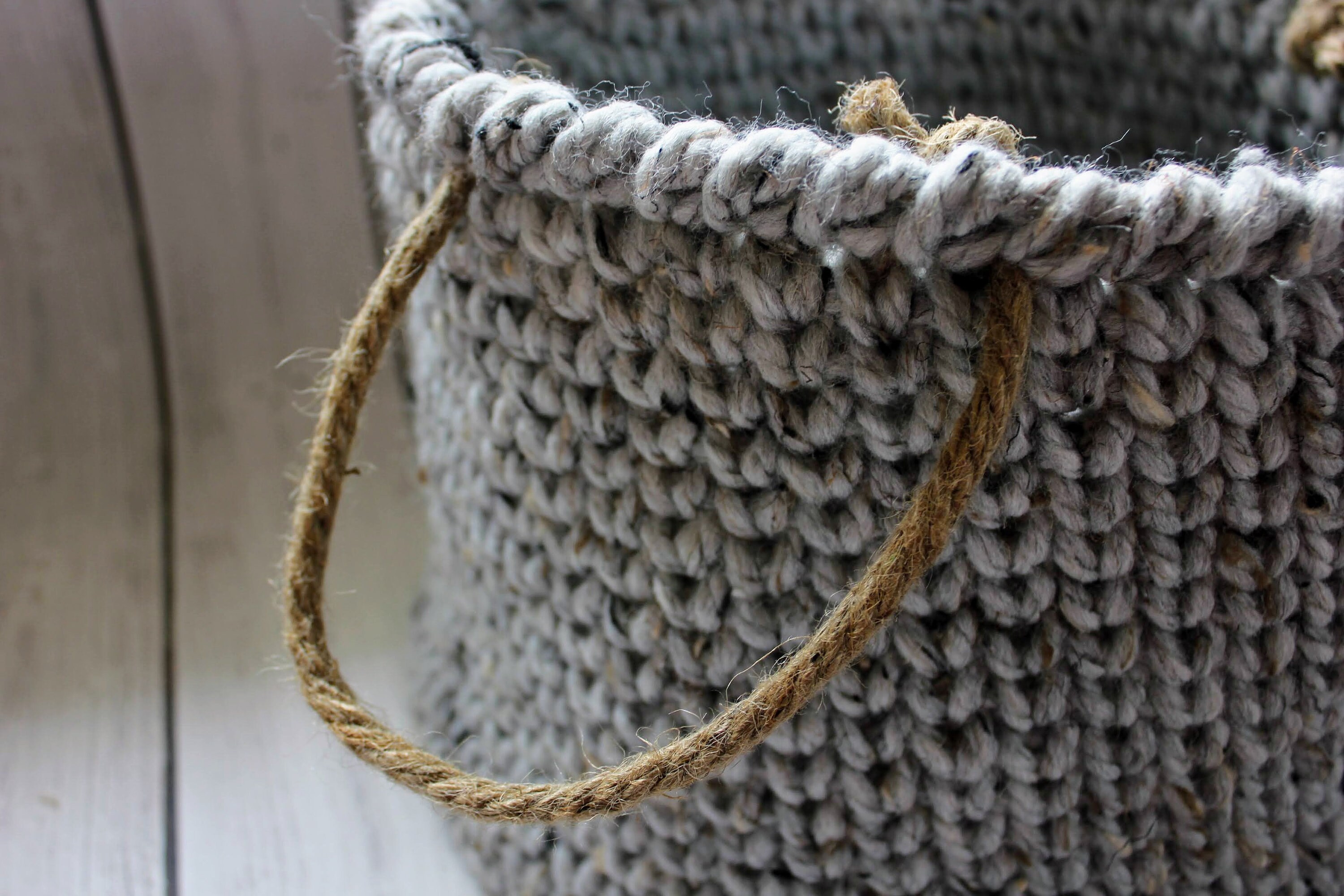 Large Farmhouse Basket Rustic Basket With Handles Home Décor Basket ...