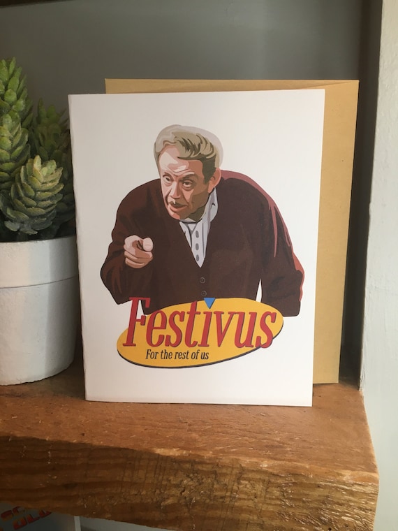 Festivus Christmas Card Happy holiday card seinfeld | Etsy