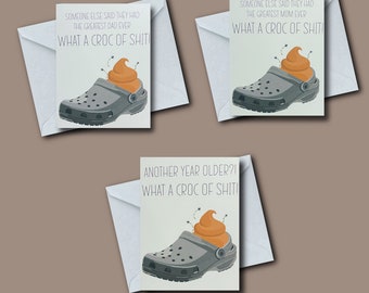 Birthday Croc Card - Etsy