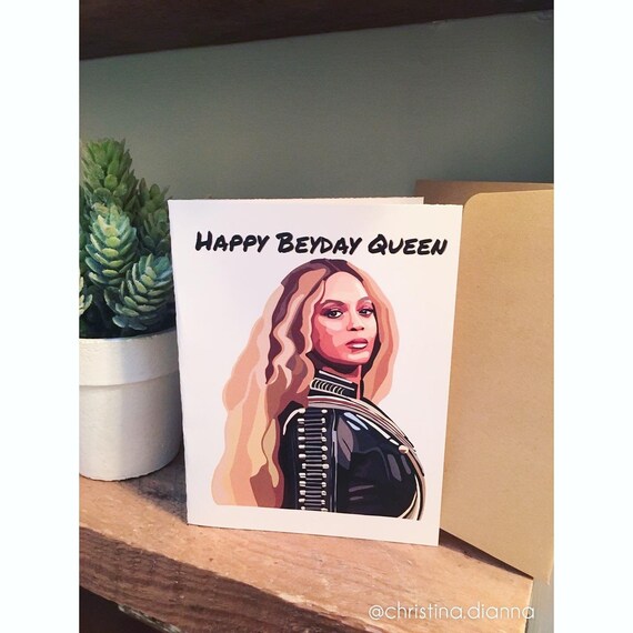 Beyonce Themed Birthday Card