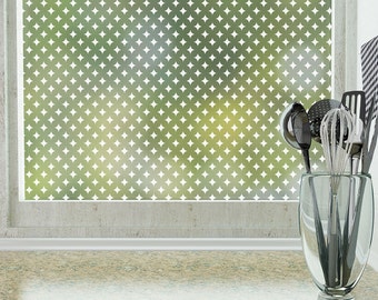 Retro Dots Privacy Window Film Non-adhesive Standard 36 | Etsy