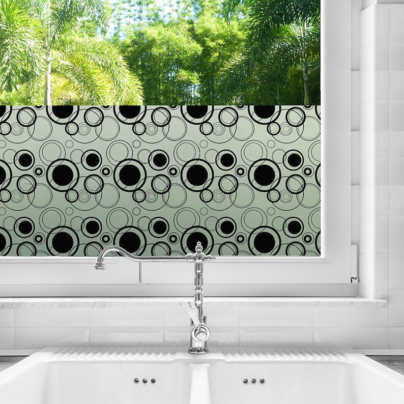 Retro Dots in Black Privacy Window Film - Etsy