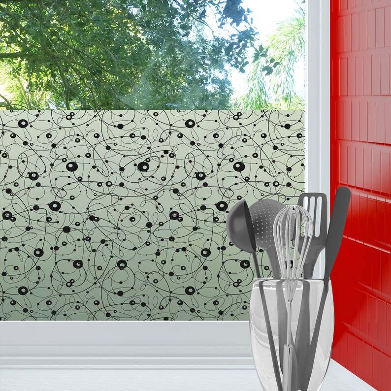 Atomic Retro Privacy Window Film Home Window Tinting - Etsy