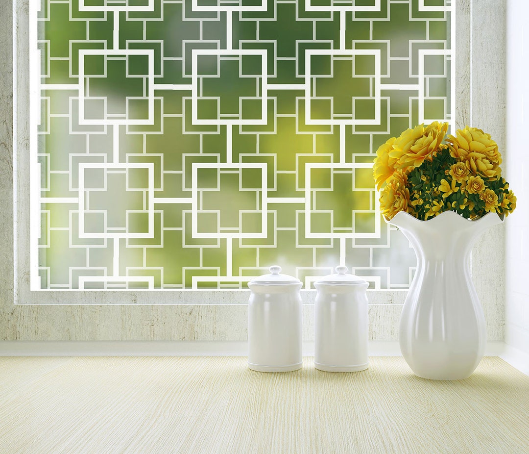 Peggy Modern Privacy Window Film - Large 48 In. X 84 In. - Etsy