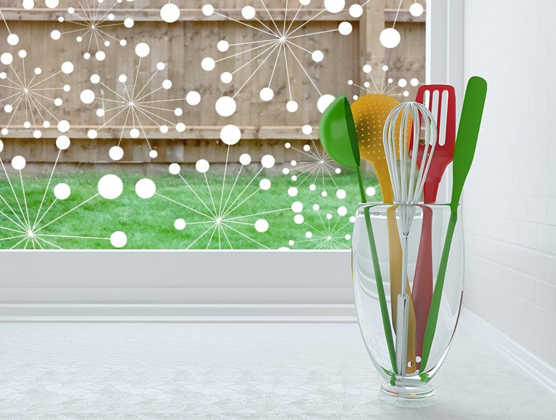 Decorative Modern Window Film Static Cling or Adhesive - Etsy