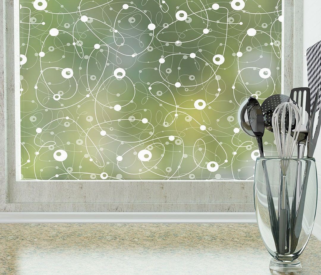 Atomic Retro Privacy Window Film (non-adhesive) - Standard 36 In. X 48 ...