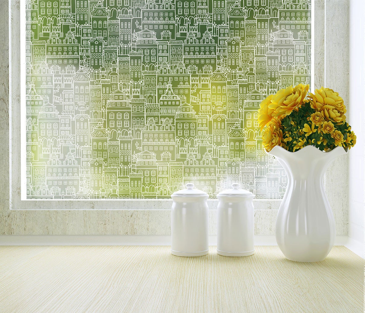 Little City Privacy Window Film Large 48 In. X 84 In. - Etsy